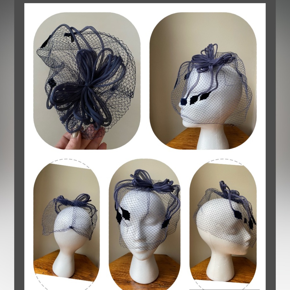 Vintage Famous Glamour Veil Hat Piece Headpiece, Bird… - Gem